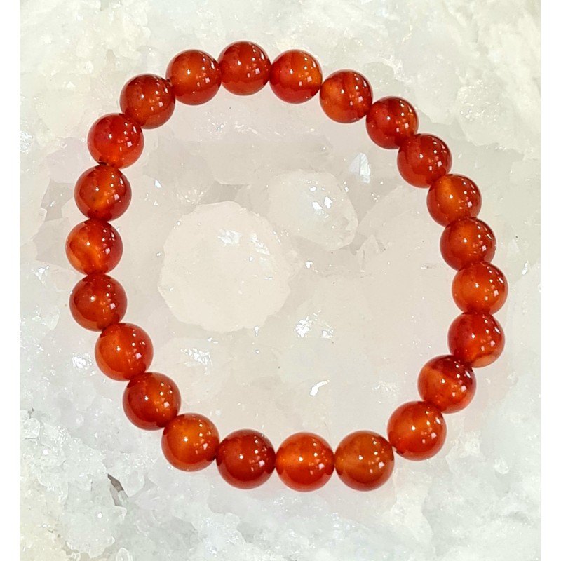 Bracelet cornaline rouge unie | Bijoux | Ô Soleil d'Isis